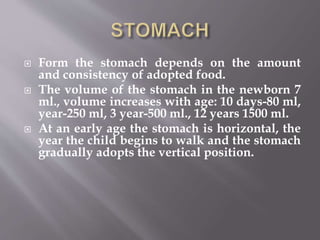 Digestive system in children | PPTX