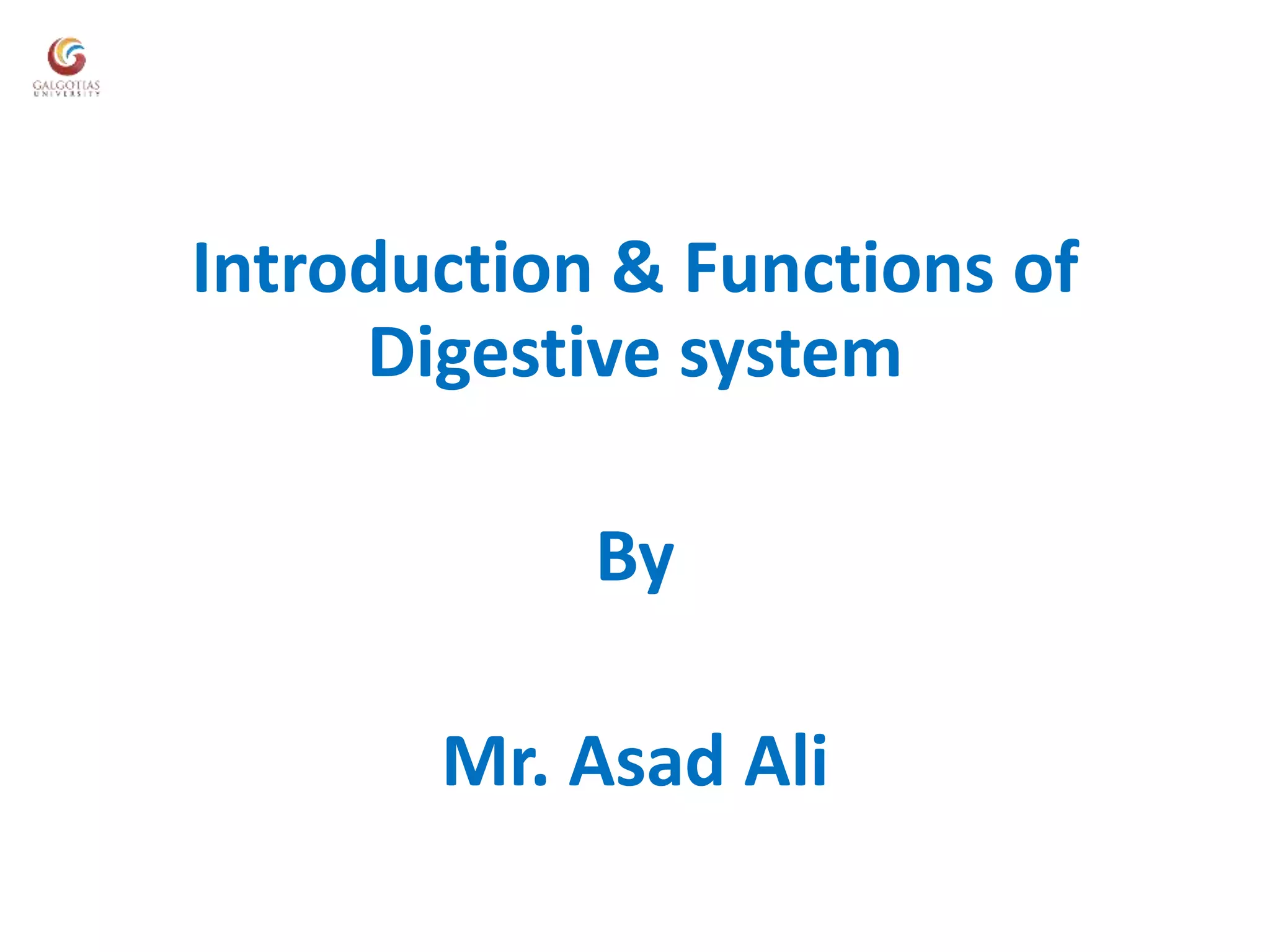 Digestive system introduction | PPTX