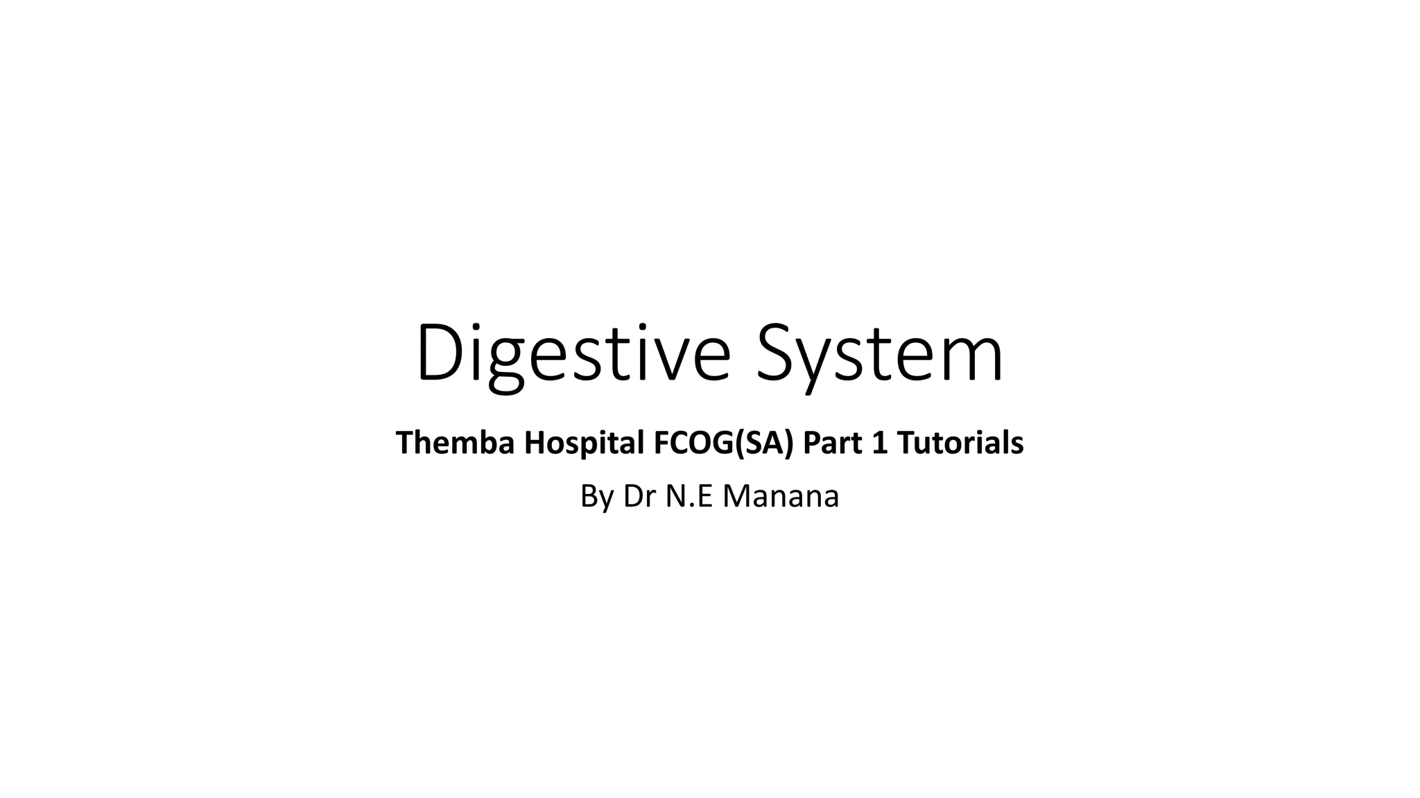 Digestive system physiology | PPT