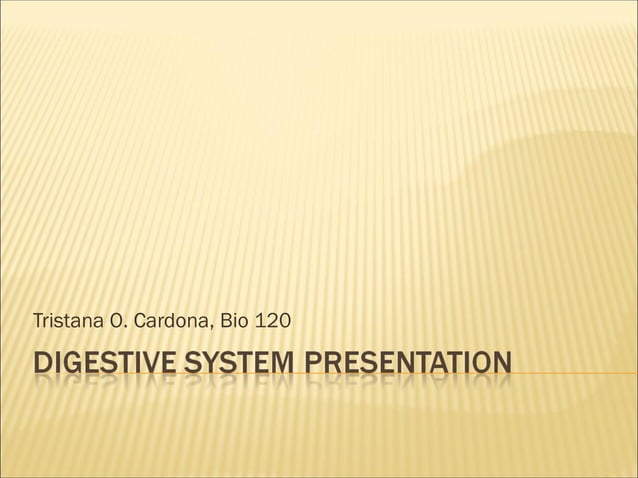 Digestive system presentation | PPT