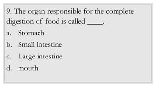 DIGESTIVE SYSTEM QUIZ 1.pptx