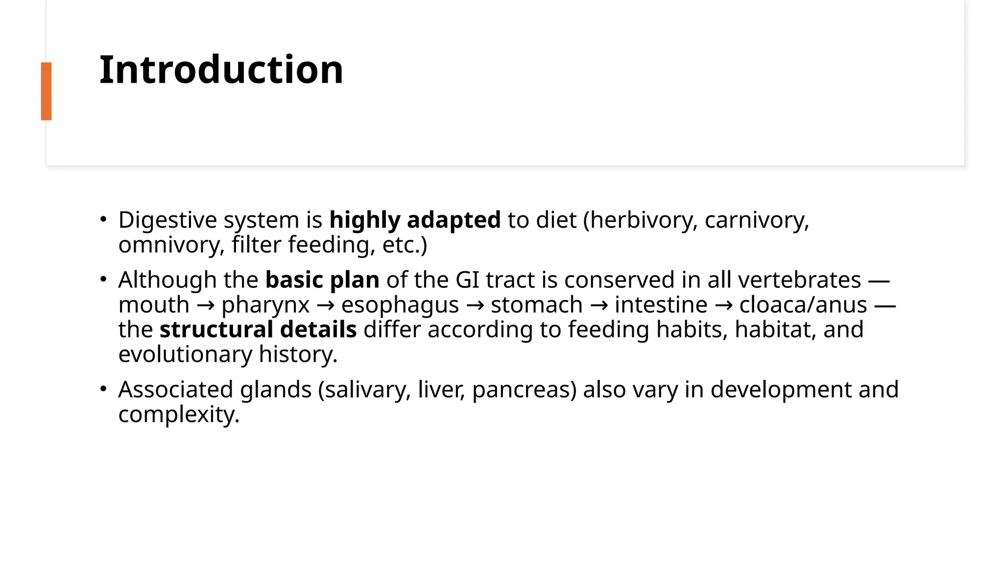 Digestive system structural organization of gastrointestinal tract and ...