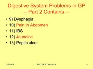 Digestive tract problems in GP | PDF