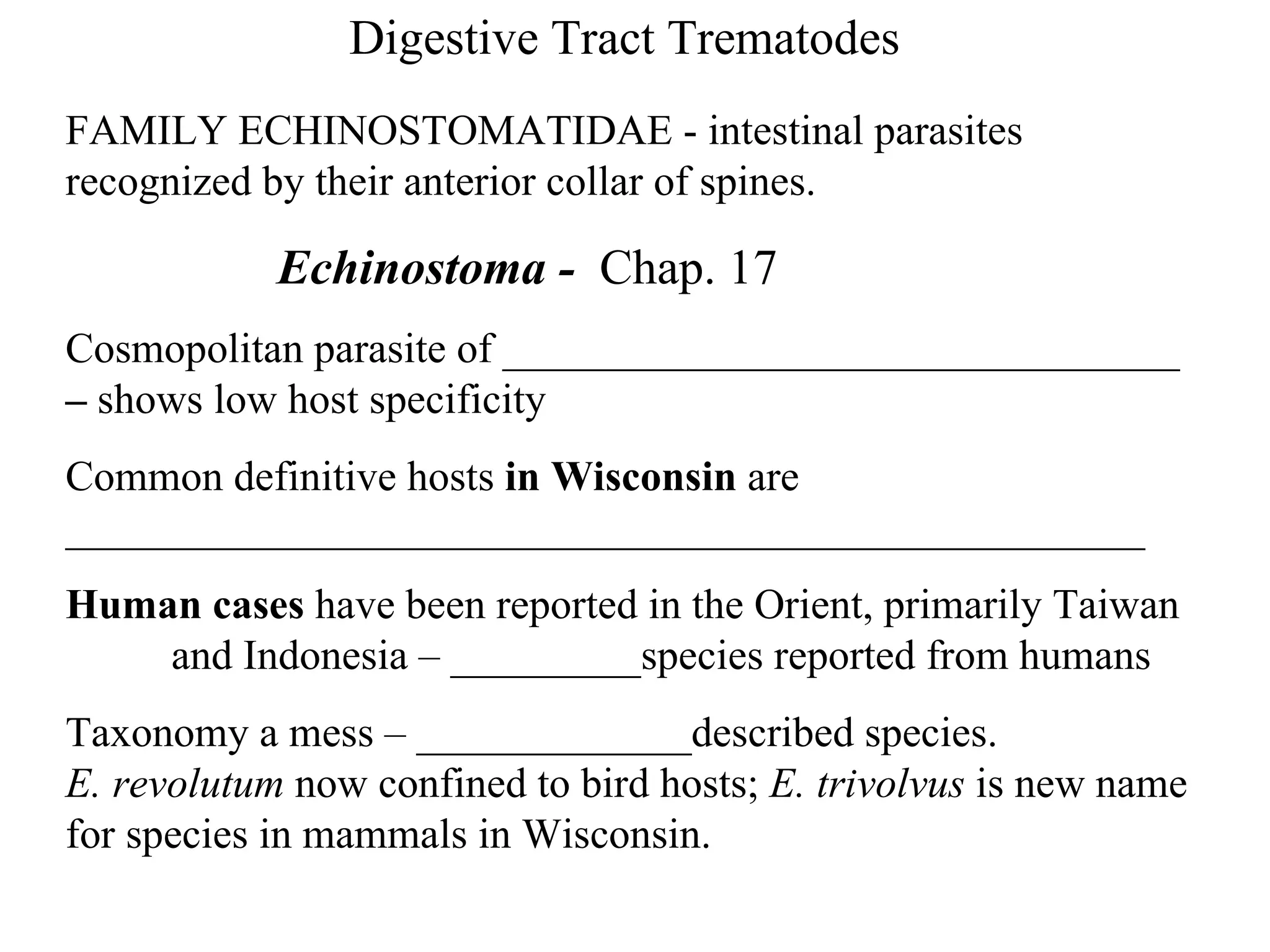 Digestive Trematodes | PPT
