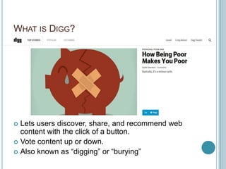 FIT 1012 - Digg Presentation | PPTX | Internet | Computing