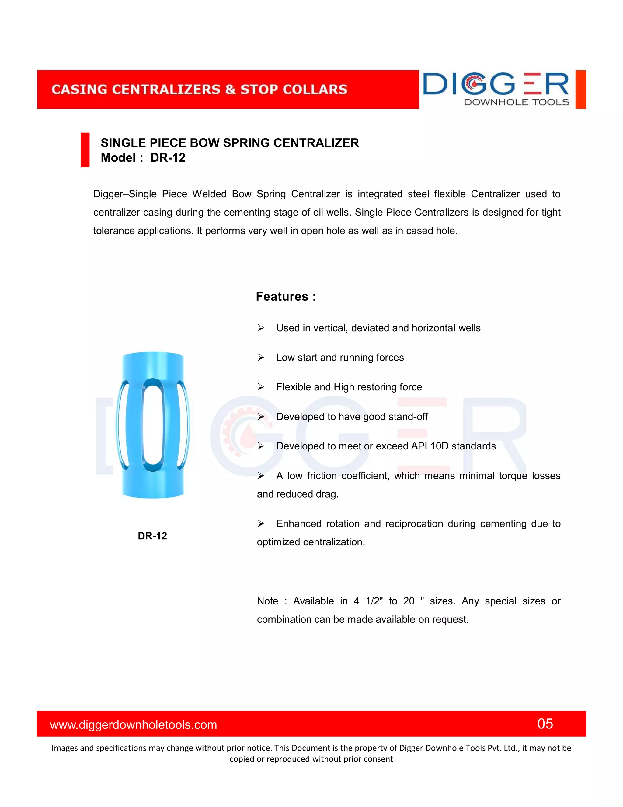 Digger Downhole Tools - Casing Accessories | PDF