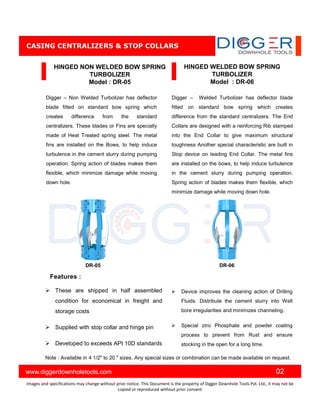Digger Downhole Tools - Casing Accessories | PDF