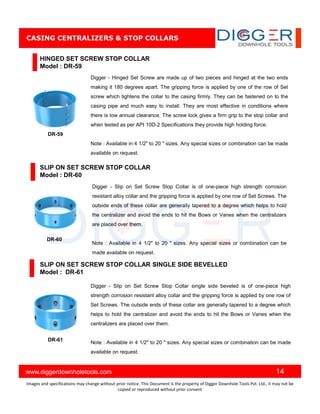 Digger Downhole Tools - Casing Accessories | PDF