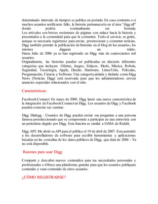 Digg es un sitio web | DOCX