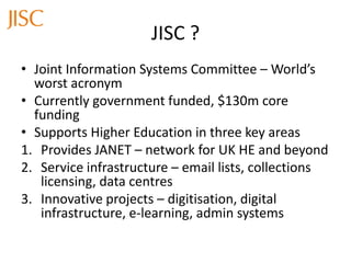 JISC Digging into Data | PPT