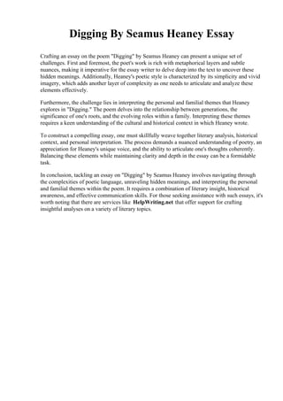 Digging By Seamus Heaney Essay.pdf