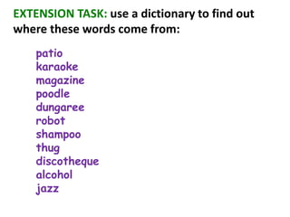 Digging for words | PPTX