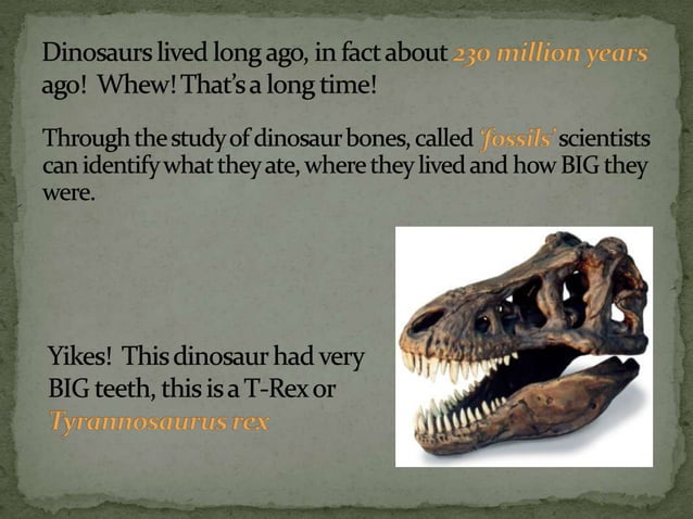Diggin’ the dinosaurs! | PPT