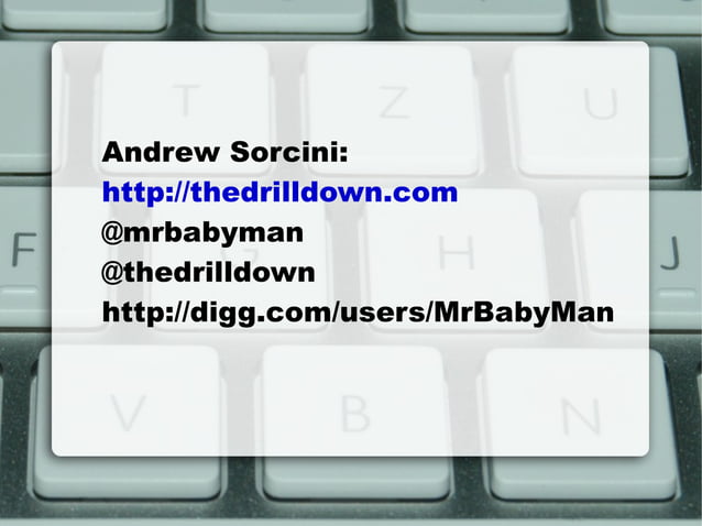 Digg presentation | ODP