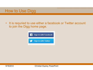 Digg presentation | PPTX