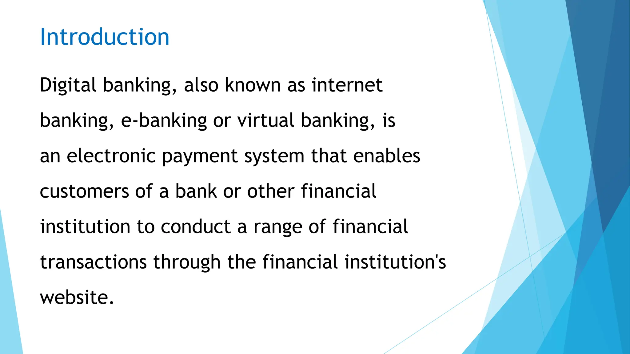 what is Digital Banking its key components and features | PPTX
