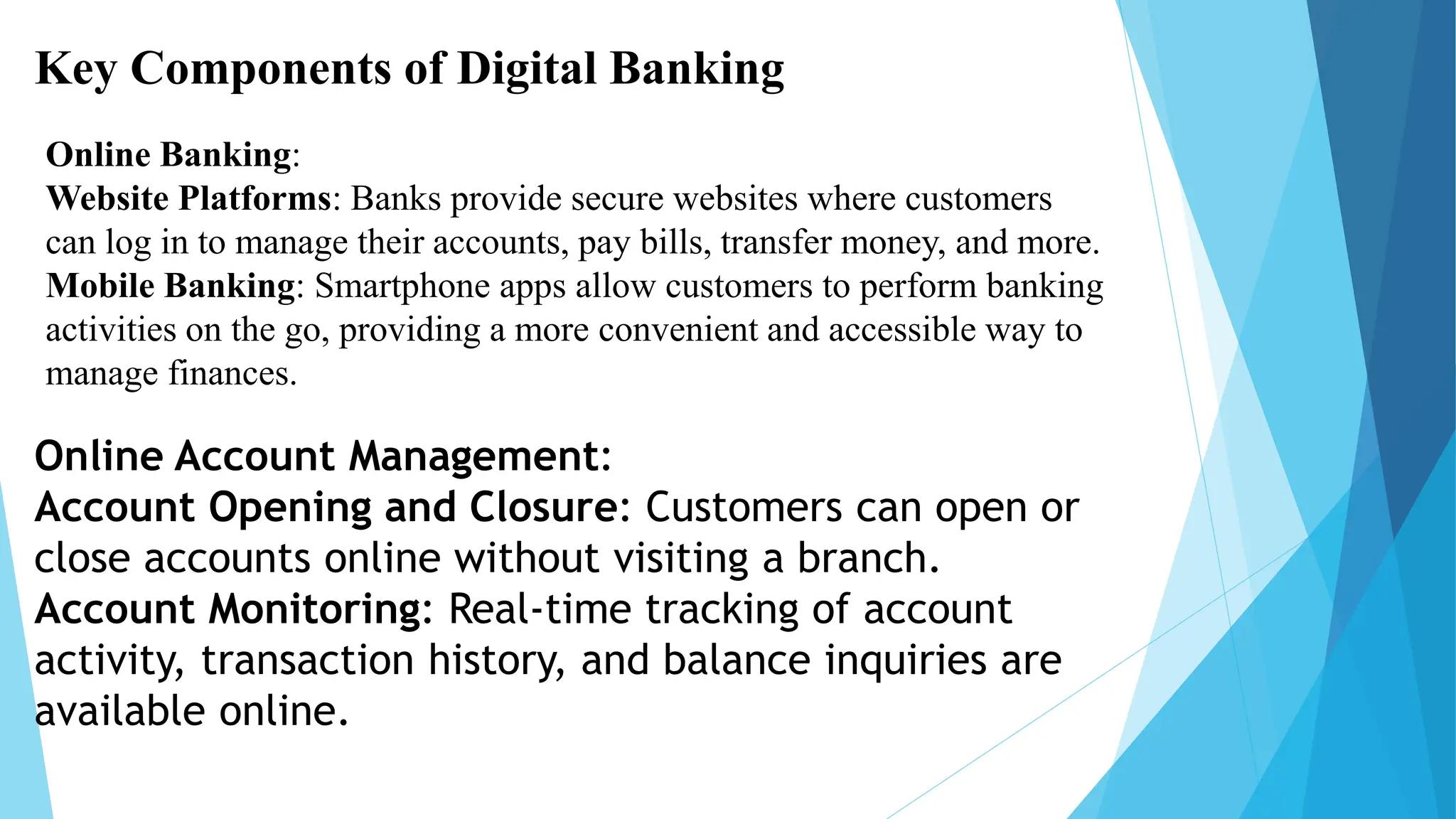 what is Digital Banking its key components and features | PPTX