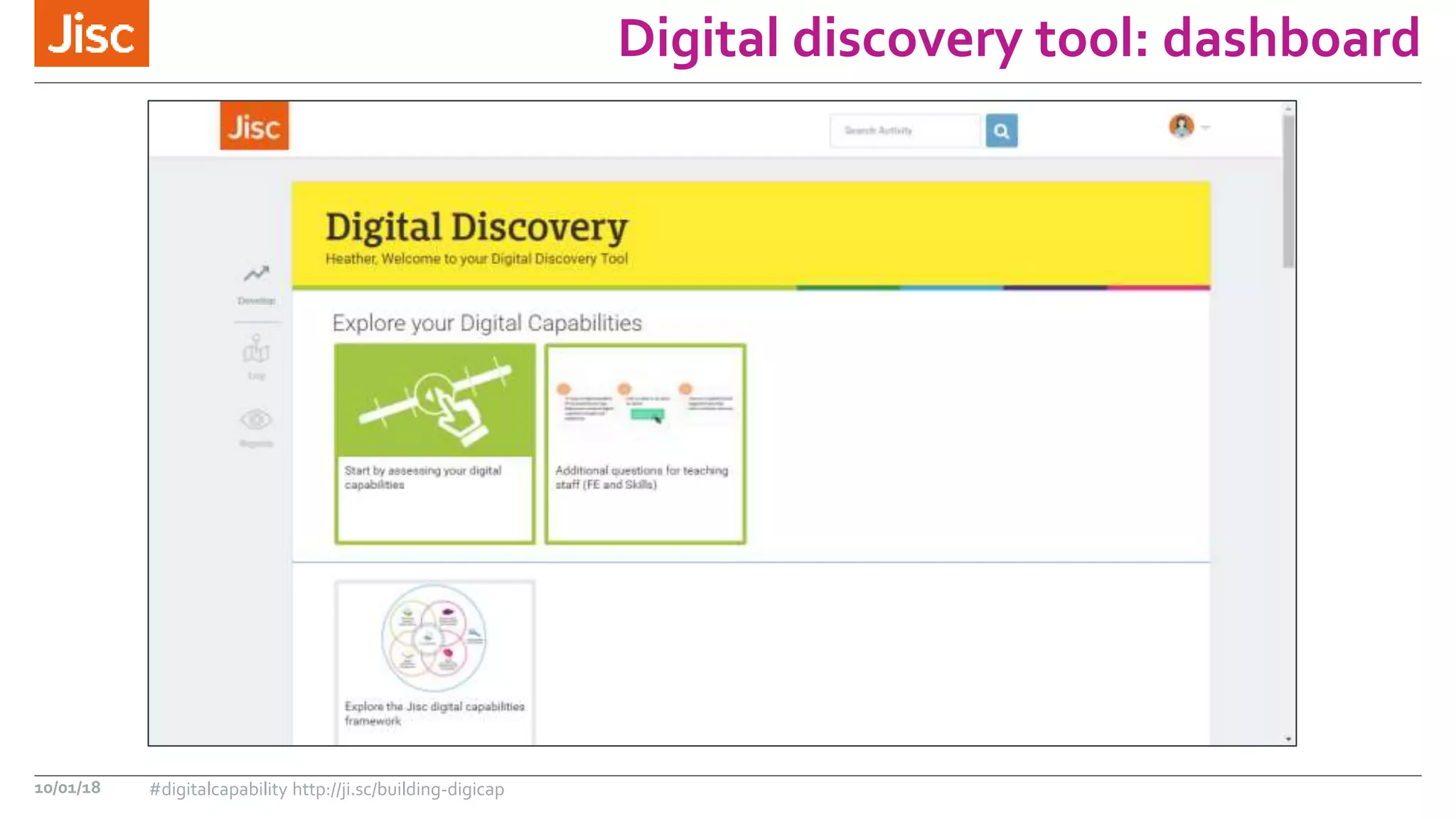 JIsc Digital discovery tool pilot webinar 2018 | PPTX