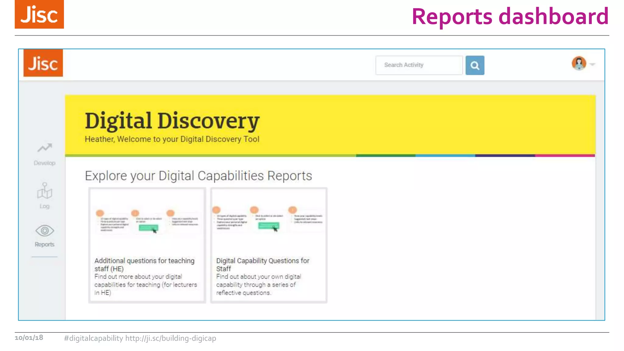 JIsc Digital discovery tool pilot webinar 2018 | PPTX