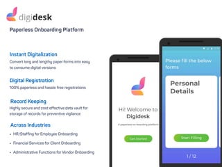Digidesk : Paperless Onboarding Platform by Heptagon | PDF