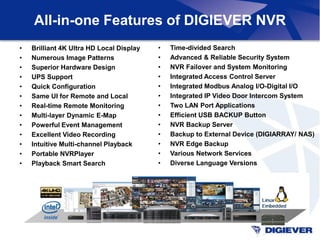 Digiever standalone nvr_general_2017_technosystems_4_k_live | PPT