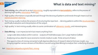 Introducing Data and Text Mining at DigiFest | PPT