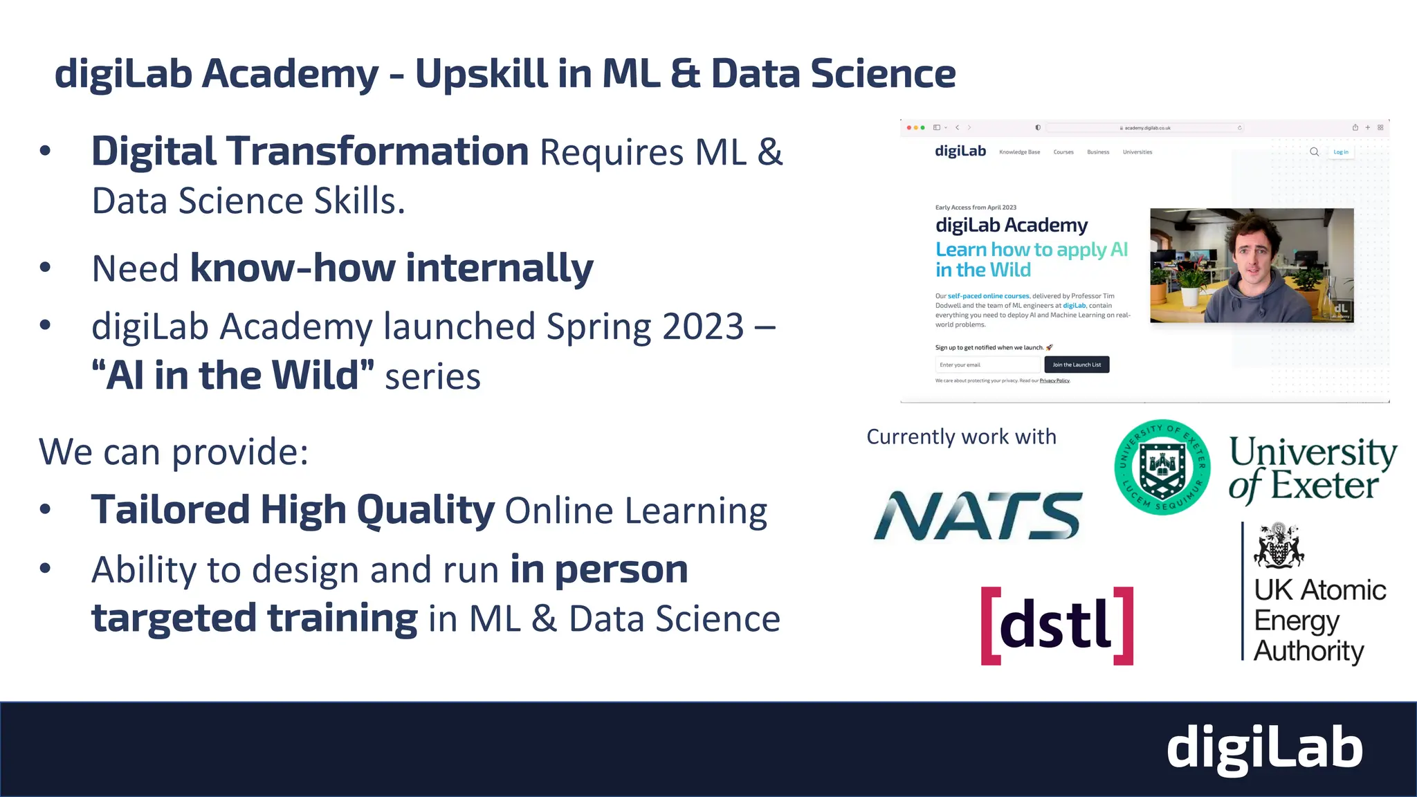 Overview of digiLab team capabilities in the AI/ML space | PPT
