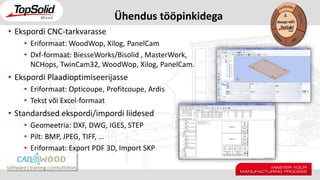 Digilahendused puidutööstusele - CAD/CAM tarkvara | PDF