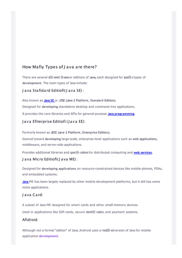 What is Java | Learn Java | Types of Java | PDF