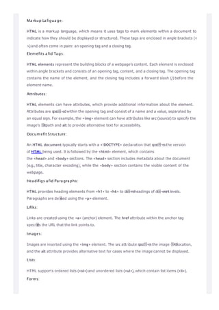 What is Wordpress | What is HTML | Wordpress vs HTML | PDF