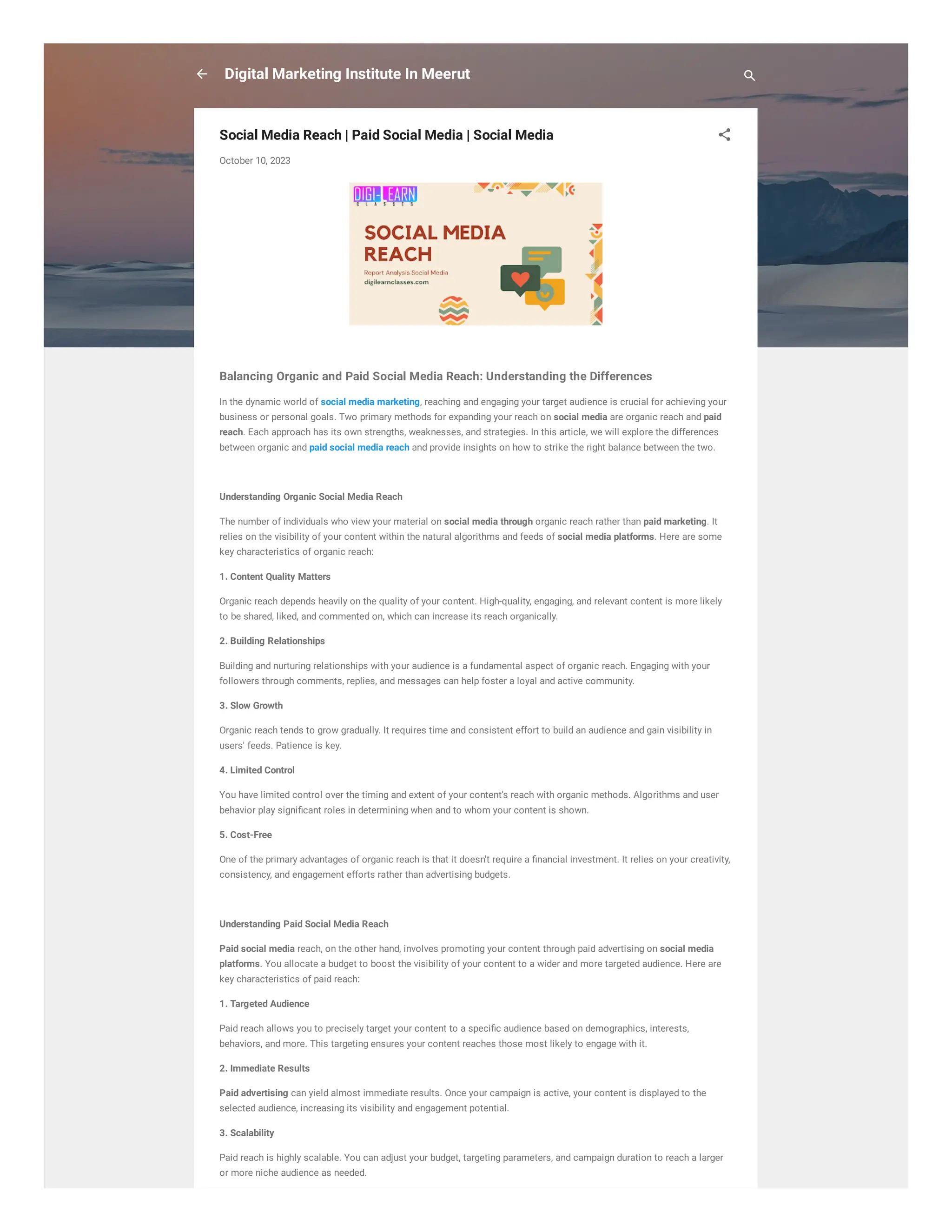 Social Media Reach | Paid Social Media | Social Media | PDF