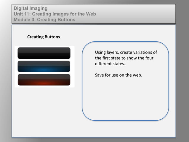 Dig imag unit 11 module 3 creating buttons | PPT