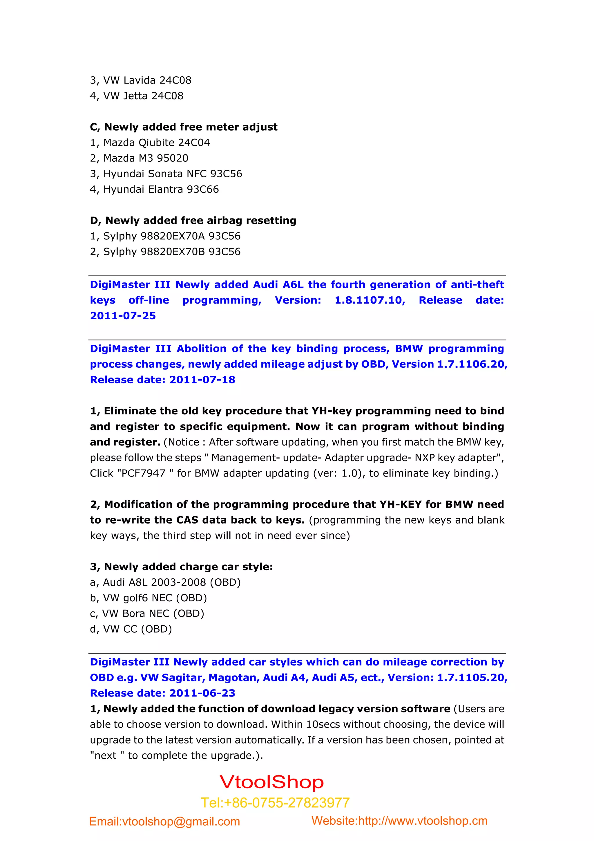 Launch X431 digimaster 3 - Digimasteriii upgrade-notice | PDF