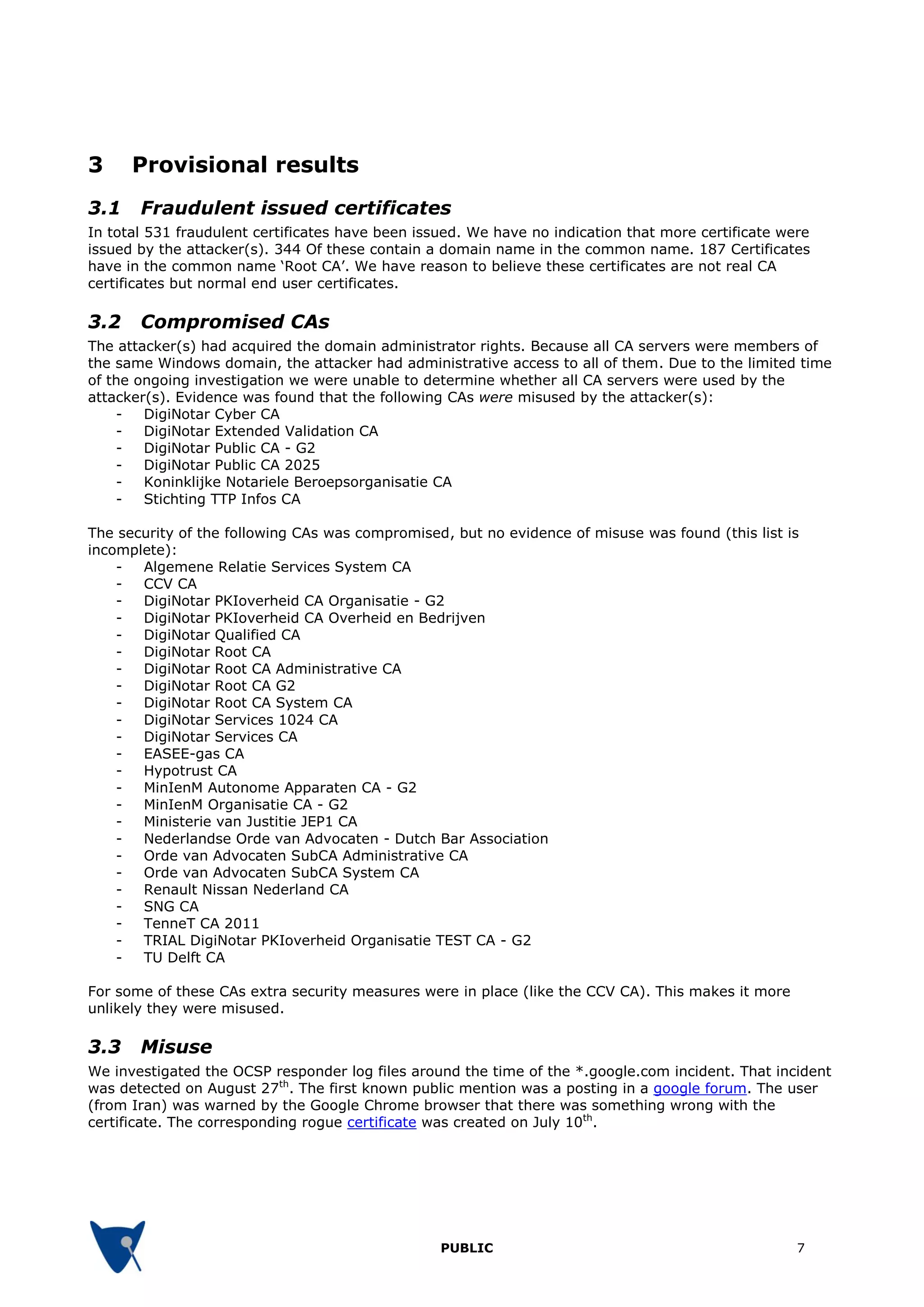 Diginotar Hack - Black-tulip | PDF