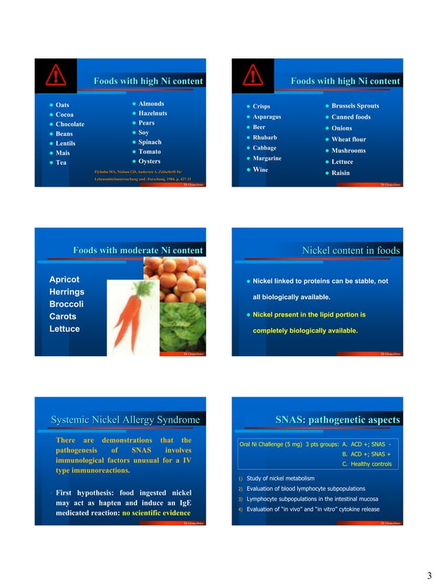 Allergy to nickel: Systemic effects and oral immunotherapy | PDF