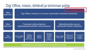 Digi Office, työpaja 2: Toimintamalli | PPT