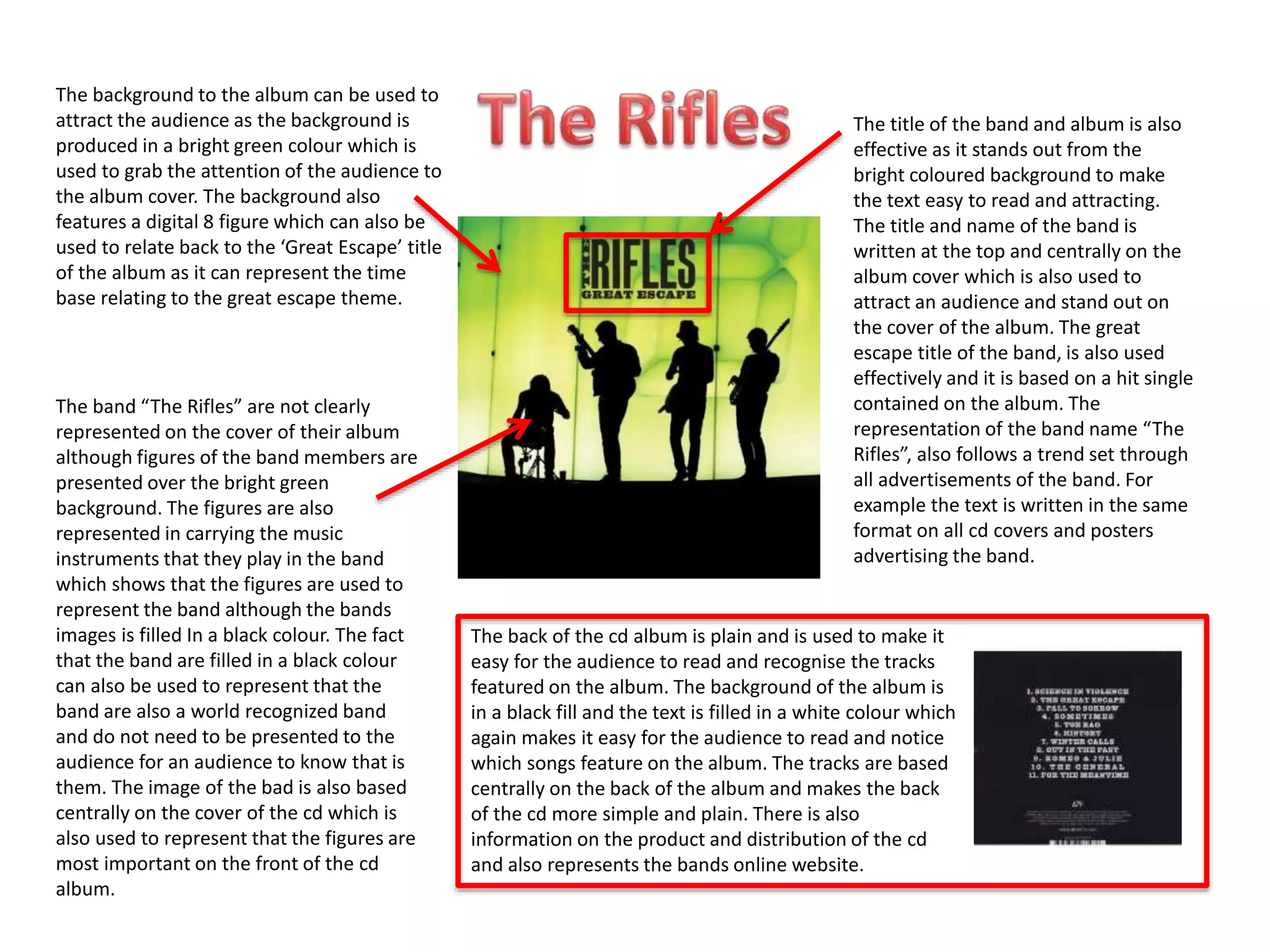 Digipack analysis | PPTX | Music | Entertainment