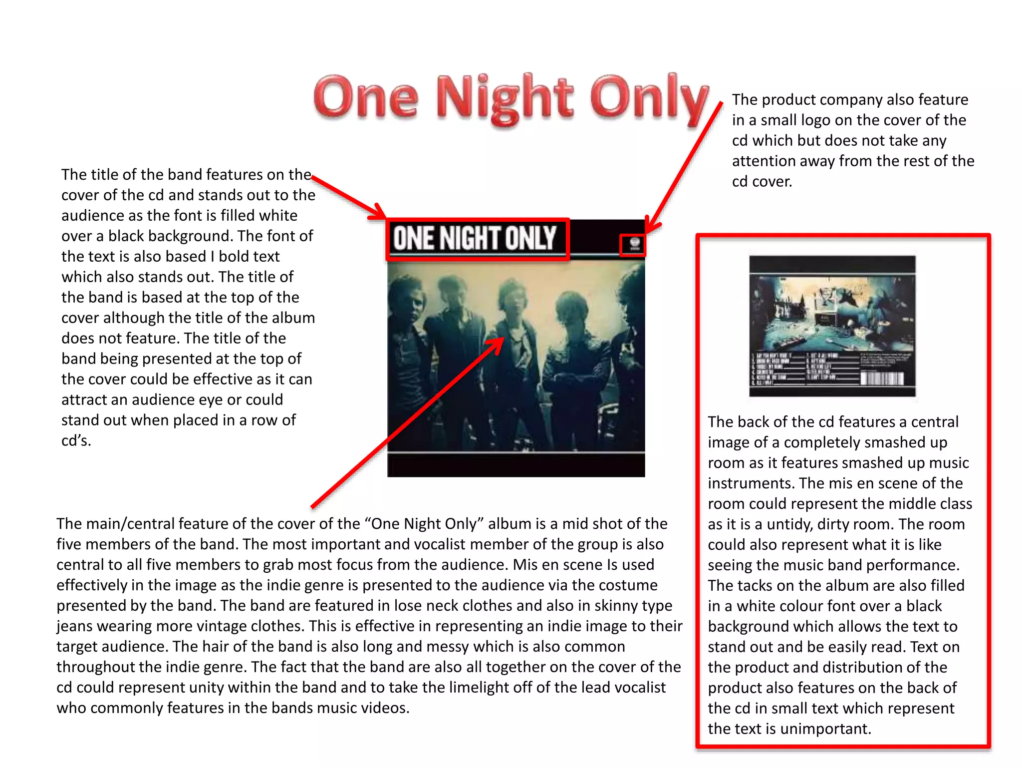 Digipack analysis | PPTX | Music | Entertainment