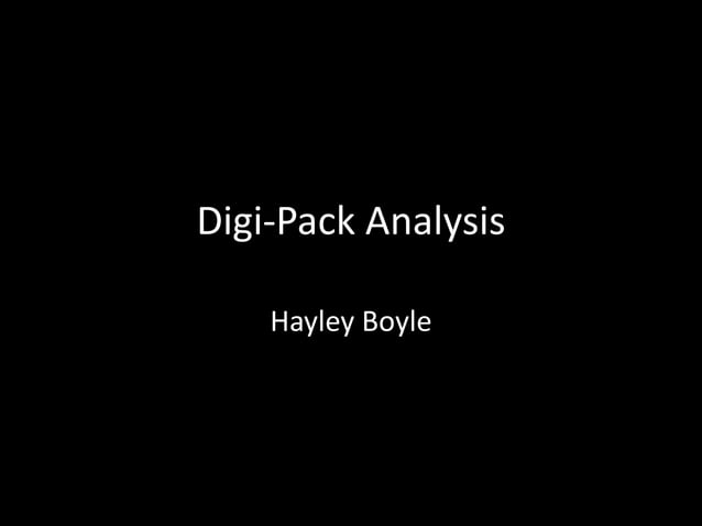 Digi pack analysis | PPT