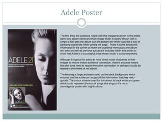 Digipack analysis | PPTX | Album-oriented Rock | Rock Music