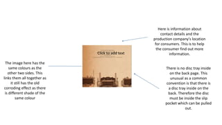Digi pack analysis | PPTX | Music | Entertainment