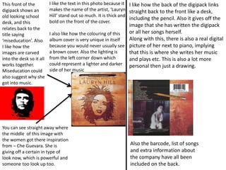Digipak analysis for five video's | PPT
