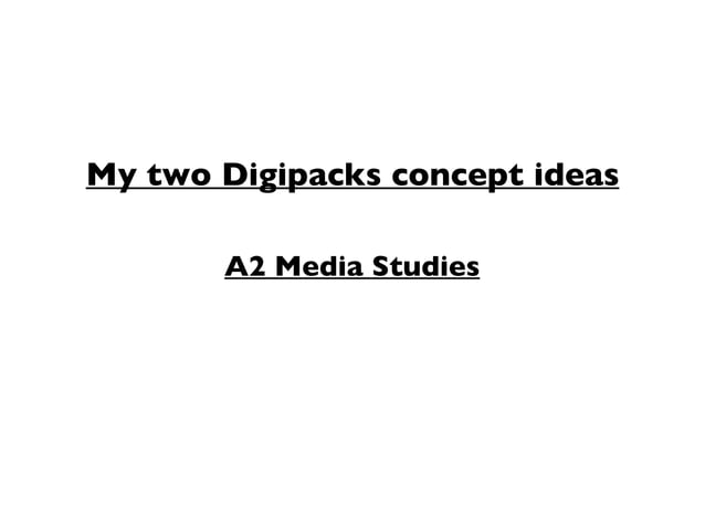 Digipack concepts export | PPT