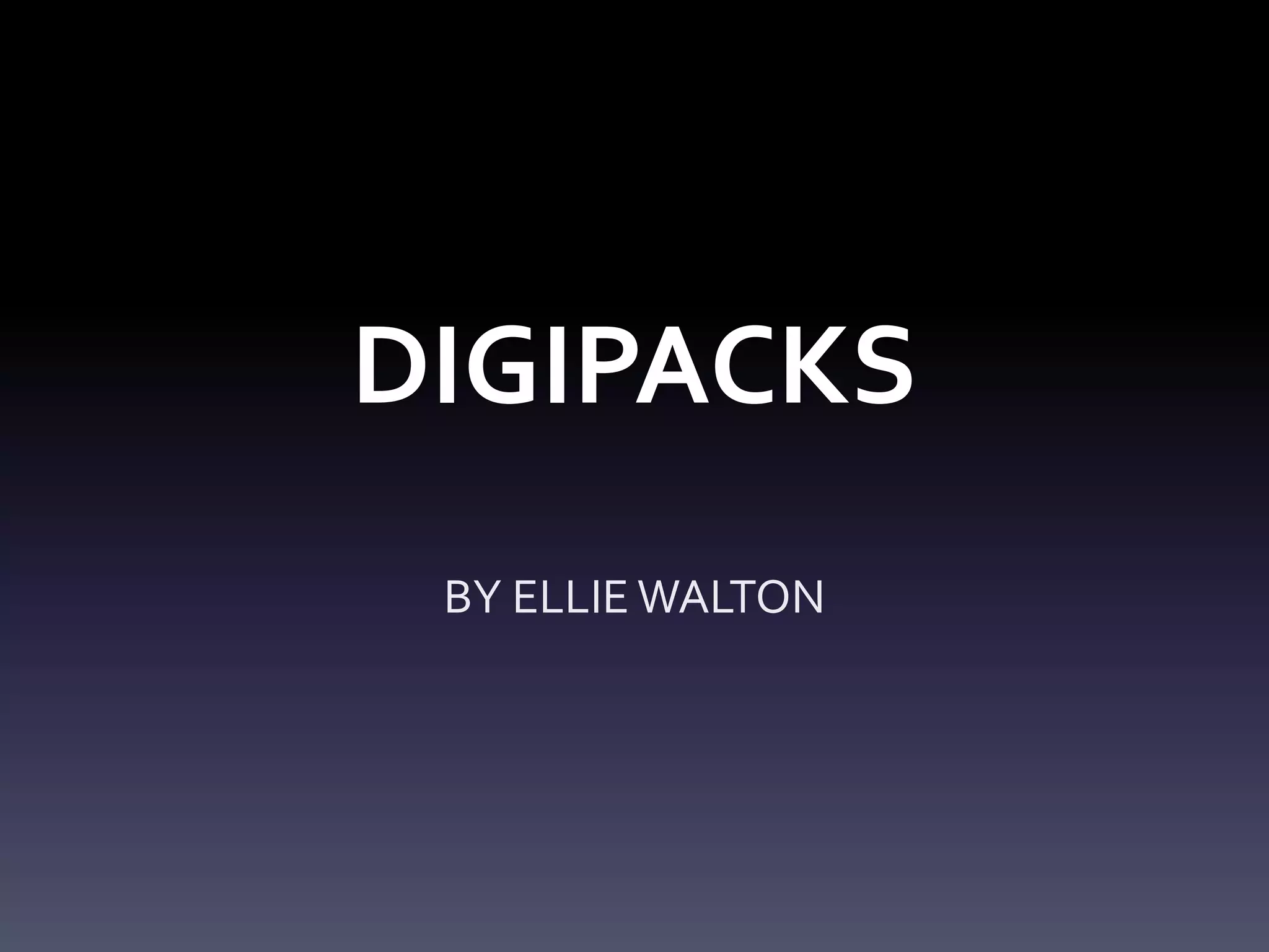 Digipack presentation | PPTX