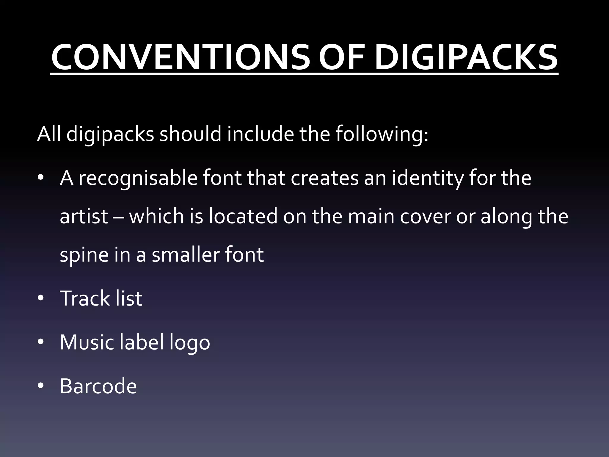 Digipack presentation | PPTX