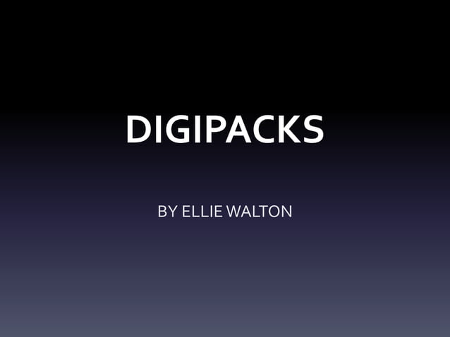 Digipack presentation | PPT