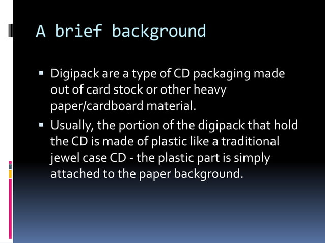 Digipacks | PPT