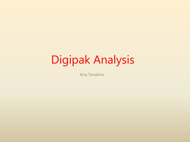 Digipak Analysis | PPT