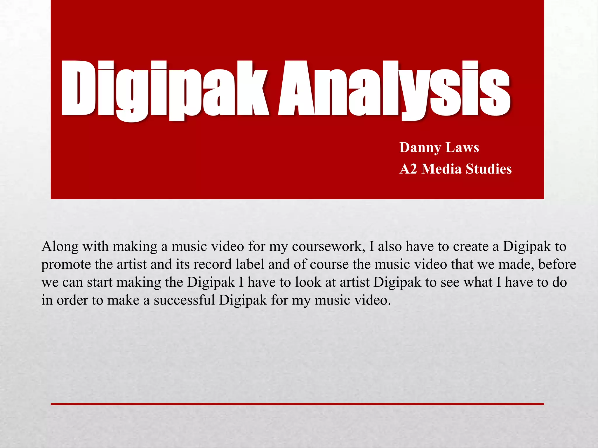 Digipak analysis | PPTX