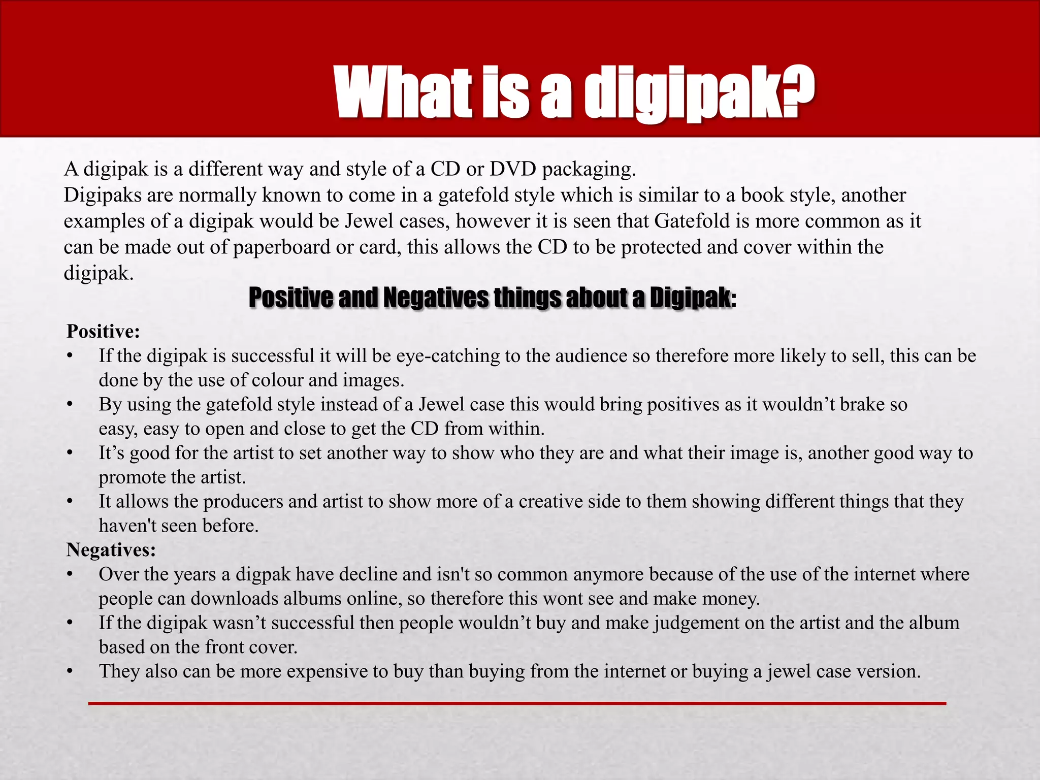 Digipak analysis | PPTX